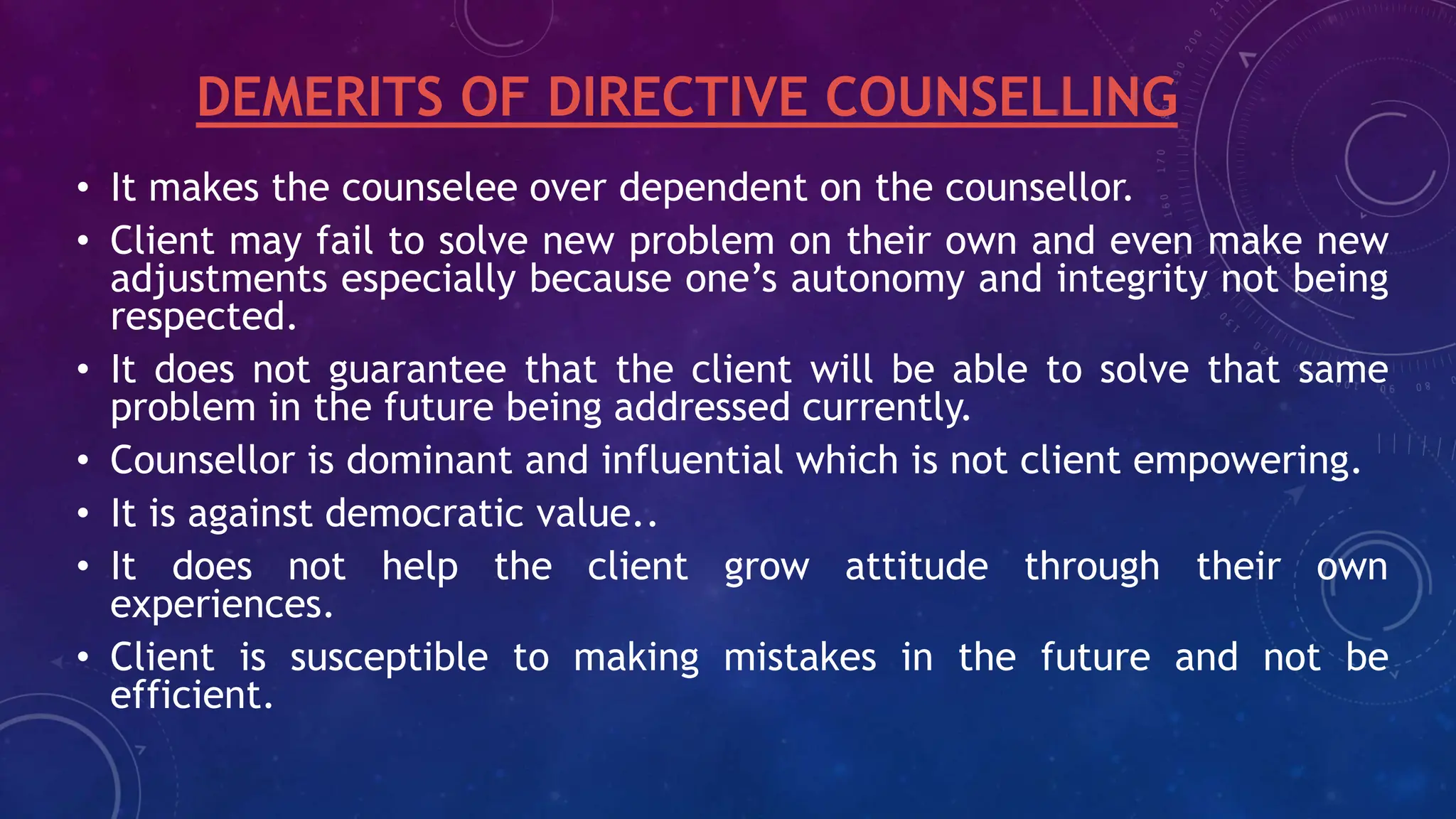 GROUP TWO- NUTRTION GUIDANCE AND COUNSELLING PPT (DIRECTIVE COUNSELLING ...