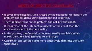 GROUP TWO- NUTRTION GUIDANCE AND COUNSELLING PPT (DIRECTIVE COUNSELLING ...