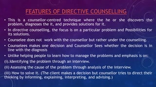 GROUP TWO- NUTRTION GUIDANCE AND COUNSELLING PPT (DIRECTIVE COUNSELLING ...