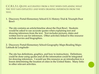 Common Core / Discovery Portal Activity | PPTX