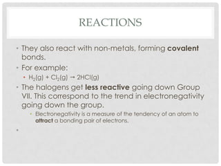 Group VII elements - Halogens | PPTX
