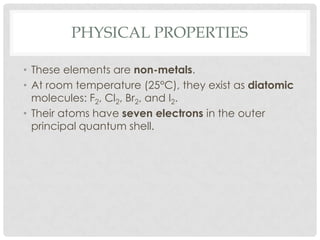 Group VII elements - Halogens | PPTX