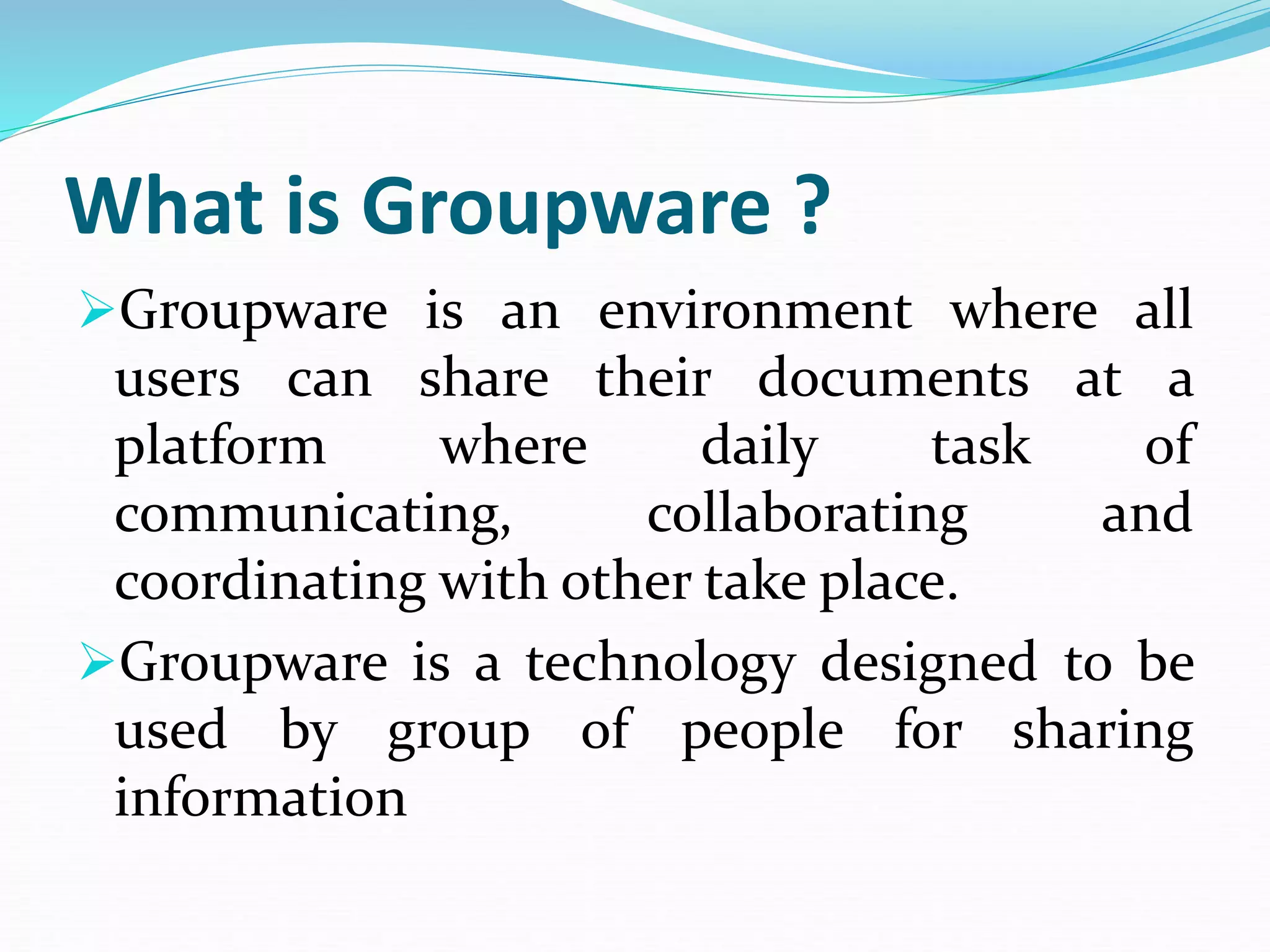 Groupware | PPT