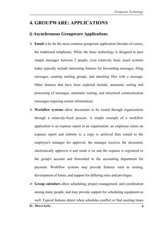 Groupware Technology Project Report | DOC | Web Conferencing | Computer ...