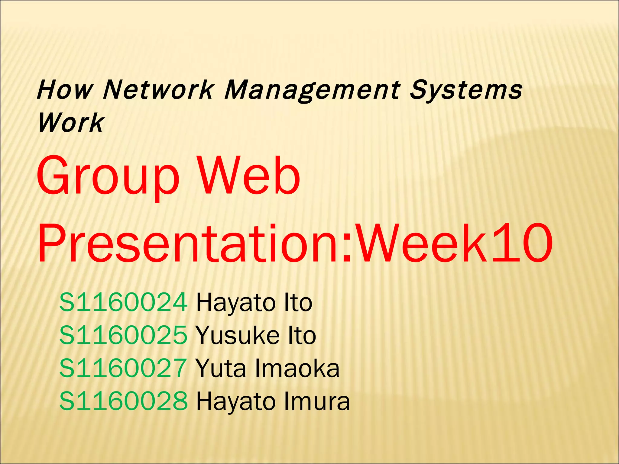 Group Web Presentation week10 | PPT