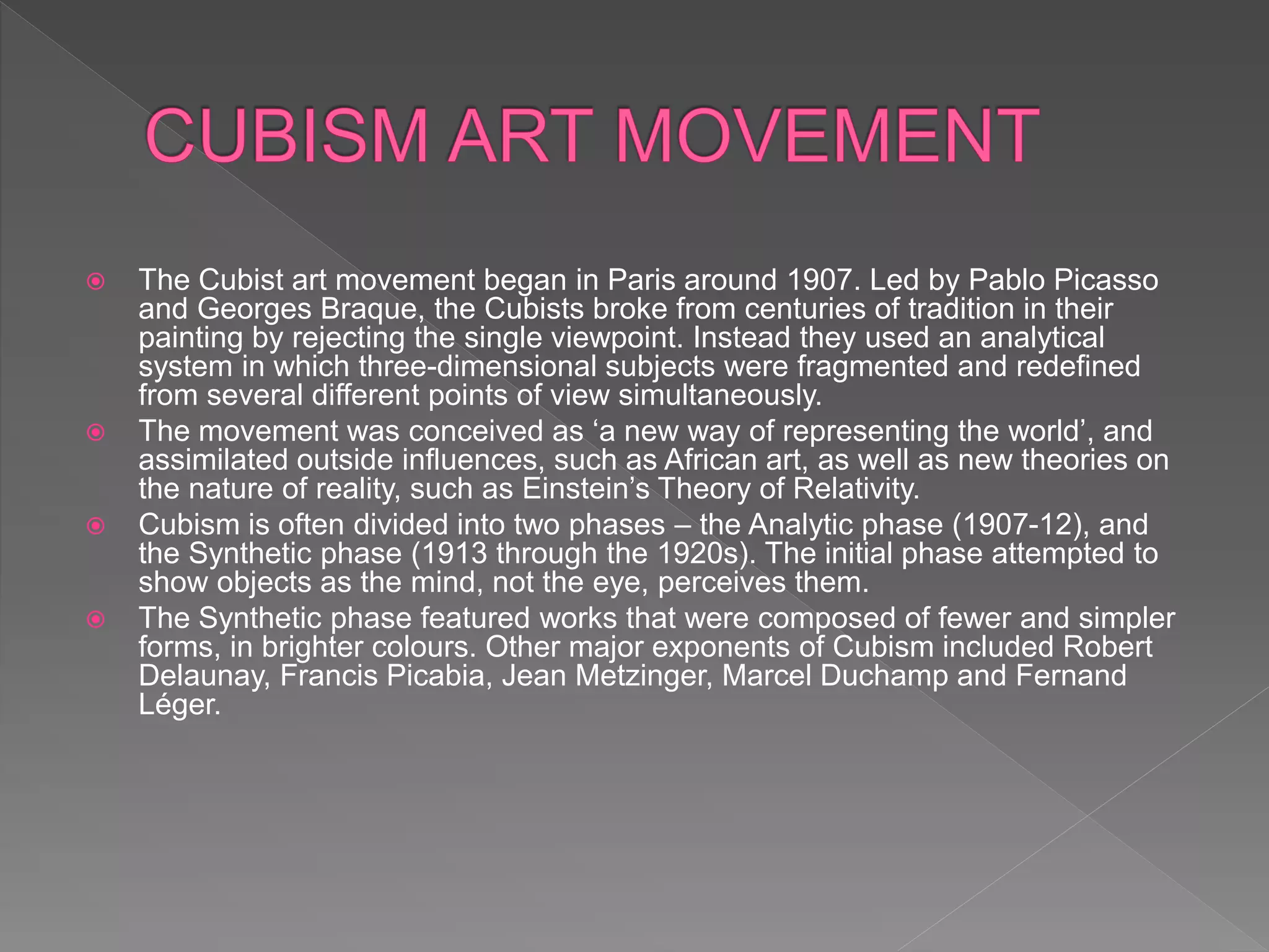 Cubism Art Movement | PPTX