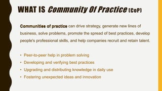 COMMUNITIES of PRACTICE | PDF