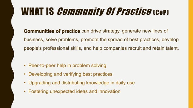 COMMUNITIES of PRACTICE | PDF
