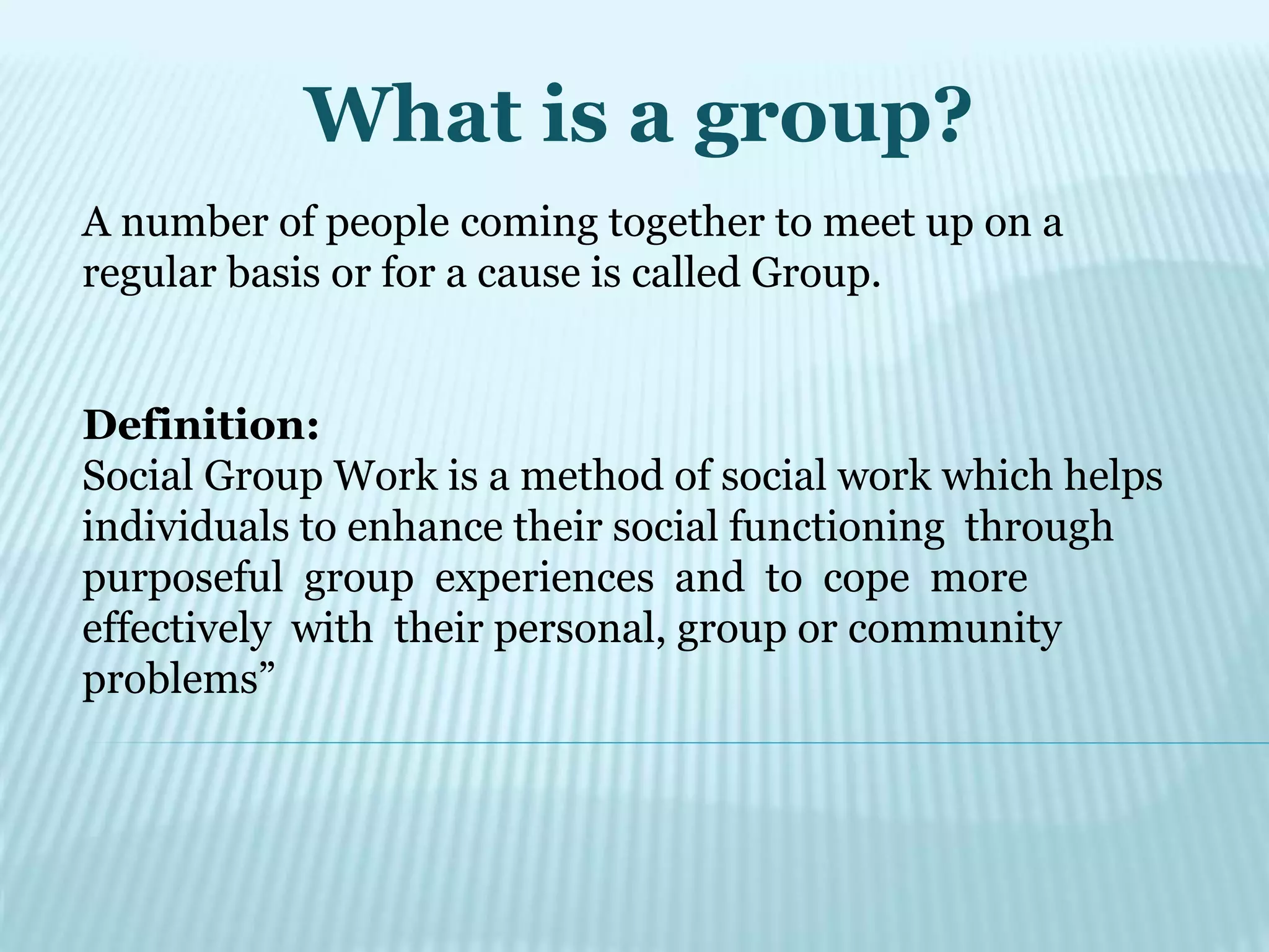 Group work in Correctional & Industrial settings | PPT