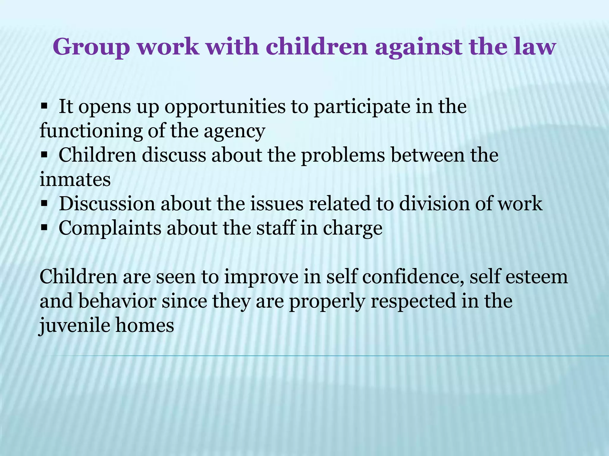 Group work in Correctional & Industrial settings | PPT