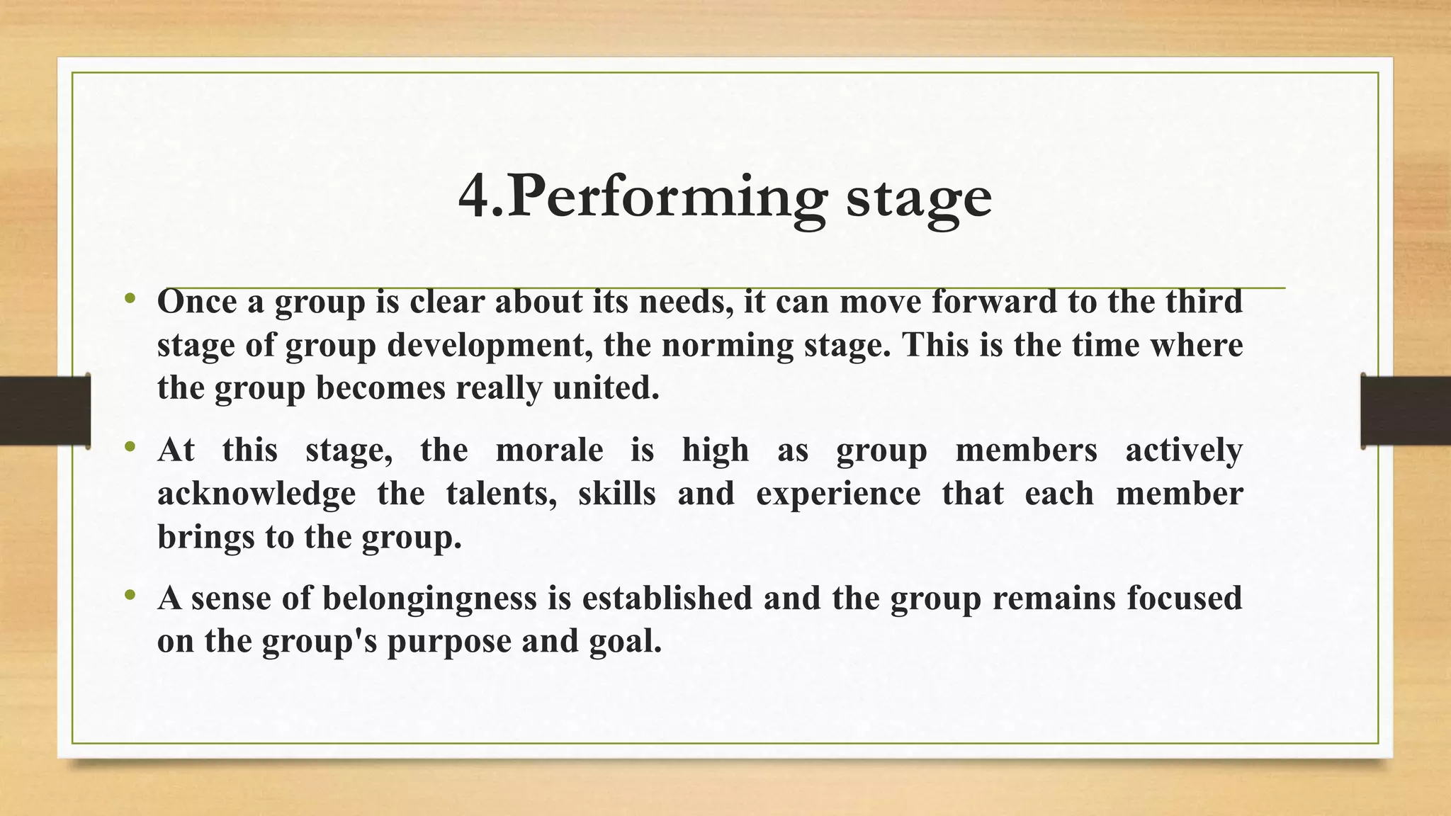 Stages of group development | PPTX