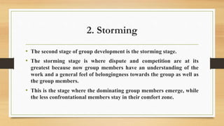 Stages of group development | PPTX