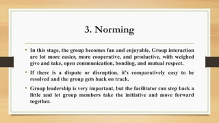 Stages of group development | PPTX