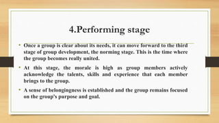 Stages of group development | PPTX