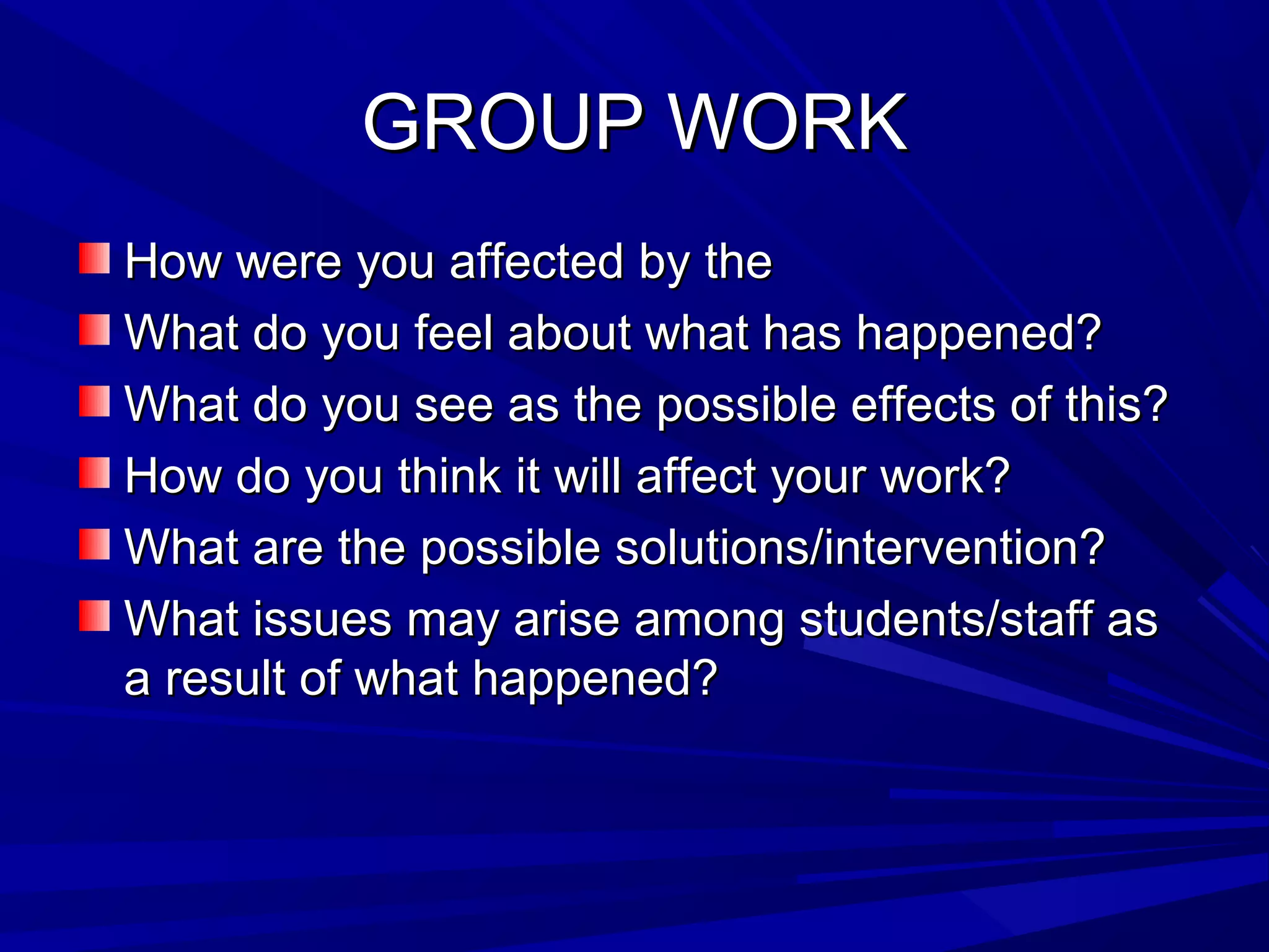 Group work outline | PPT