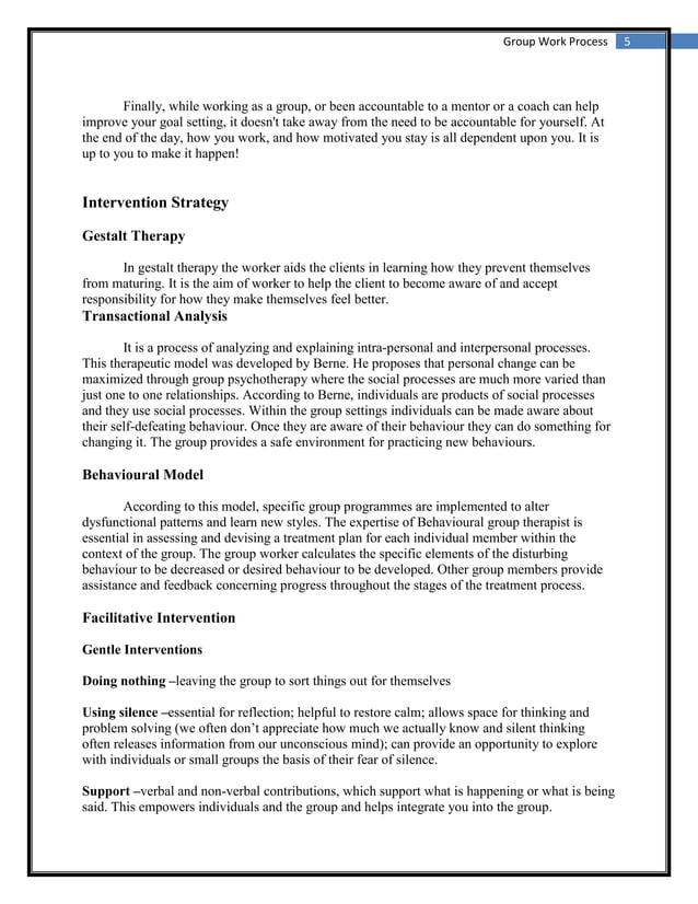 Group work process | PPTX | Physical Therapy | Wellness