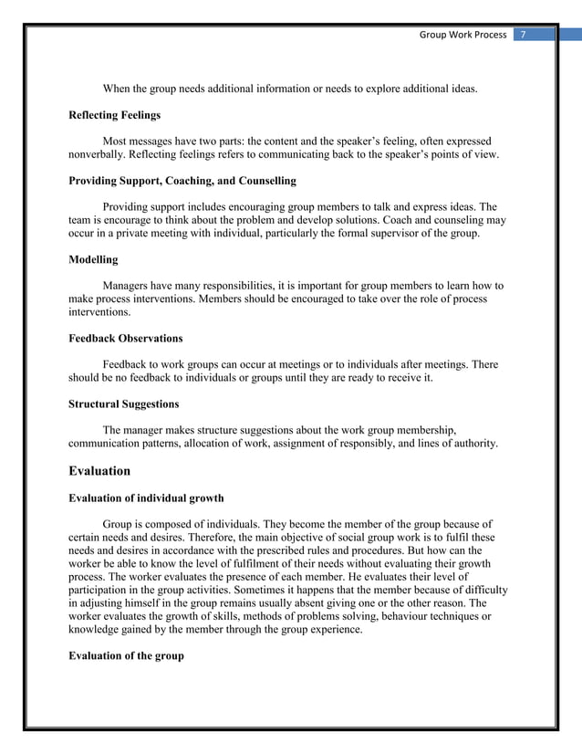 Group work process | PPTX | Physical Therapy | Wellness