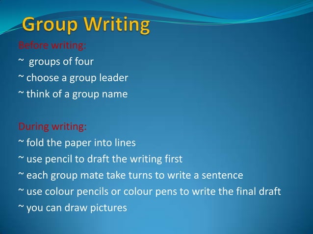 Group Writing | PPT