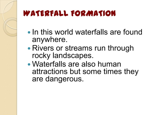 Features formed by a river | PPT
