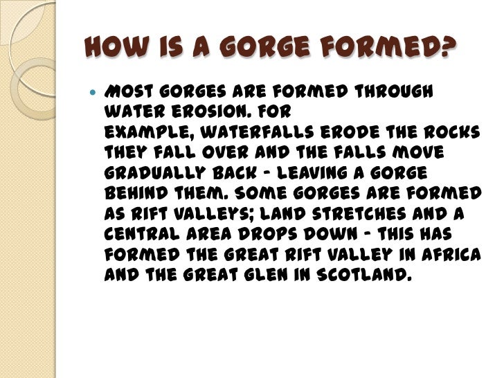 Features formed by a river