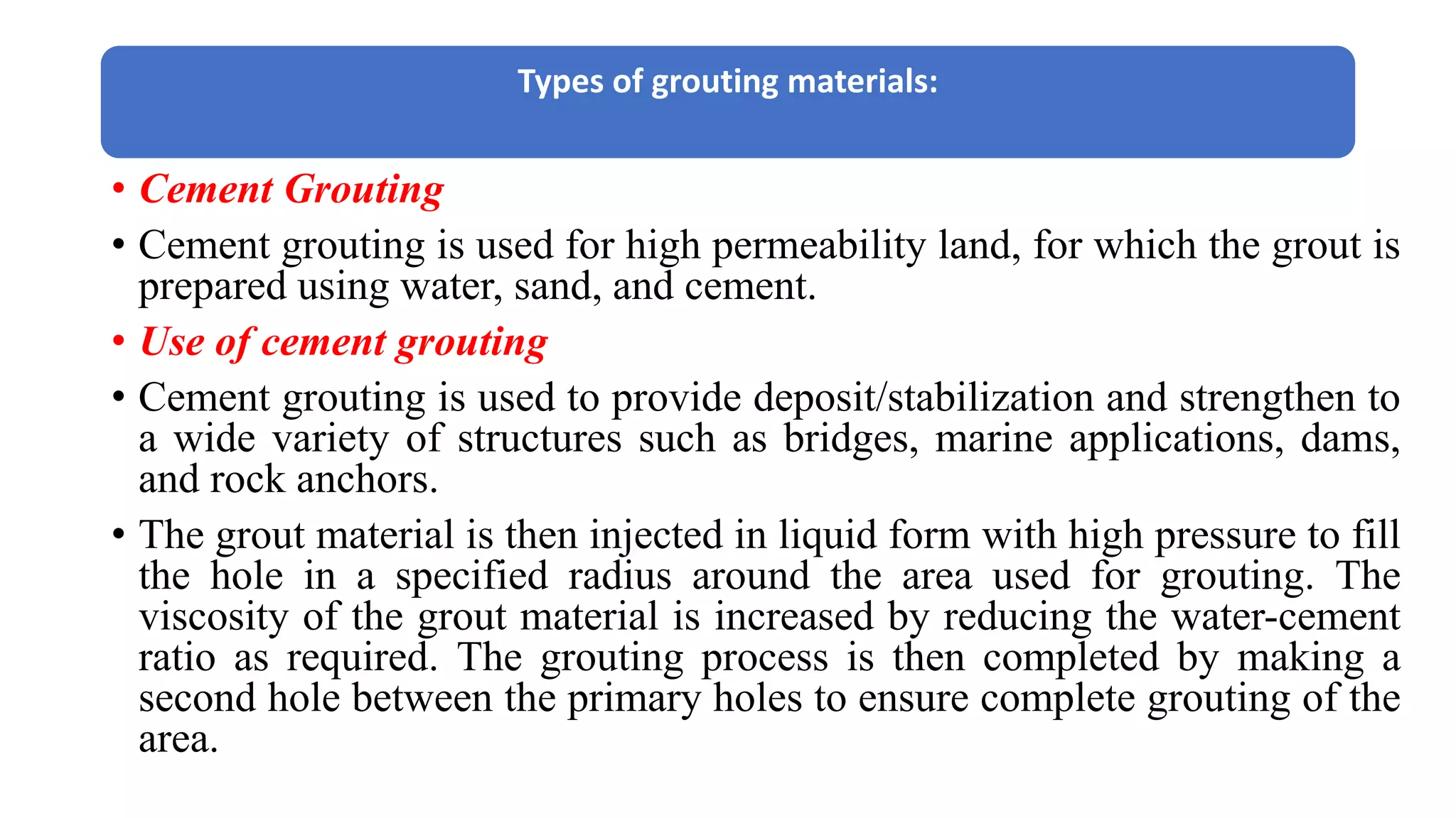 Grout.pptx | Chemistry | Science