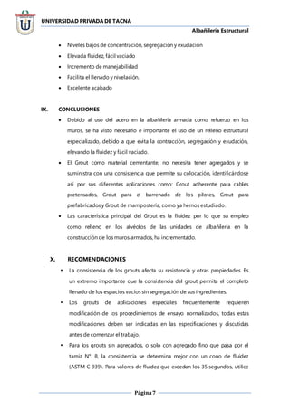 Grout en albañileria | DOCX