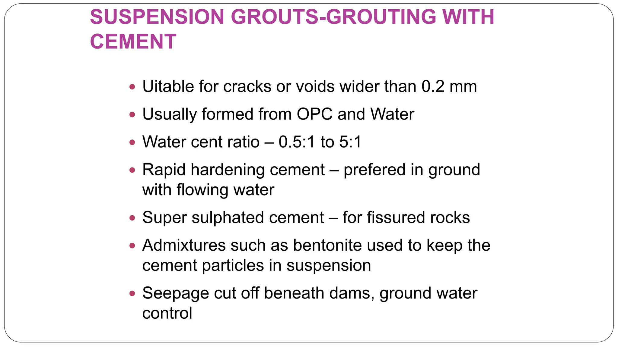 Grouting various techniques of grouting.pptx
