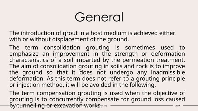 Grouting and Types of Grouting and how the grouting works | PPTX