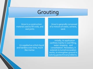 Grouting PPT by OM.ppt | Climbing | Extreme Sports