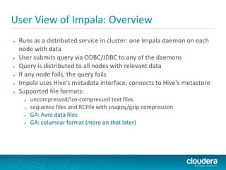 Cloudera Impala presentation | PPT
