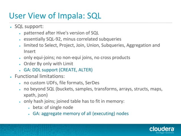 Cloudera Impala presentation | PPT
