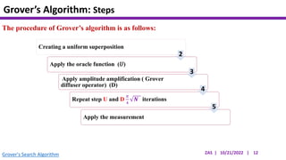 Quantum Search Algorithm and its Implementation using QisKit | PPT