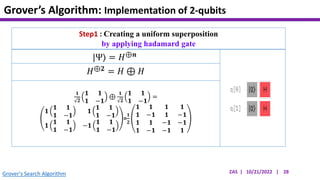 Quantum Search Algorithm and its Implementation using QisKit | PPT