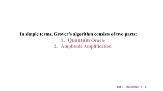 Quantum Search Algorithm and its Implementation using QisKit | PPT