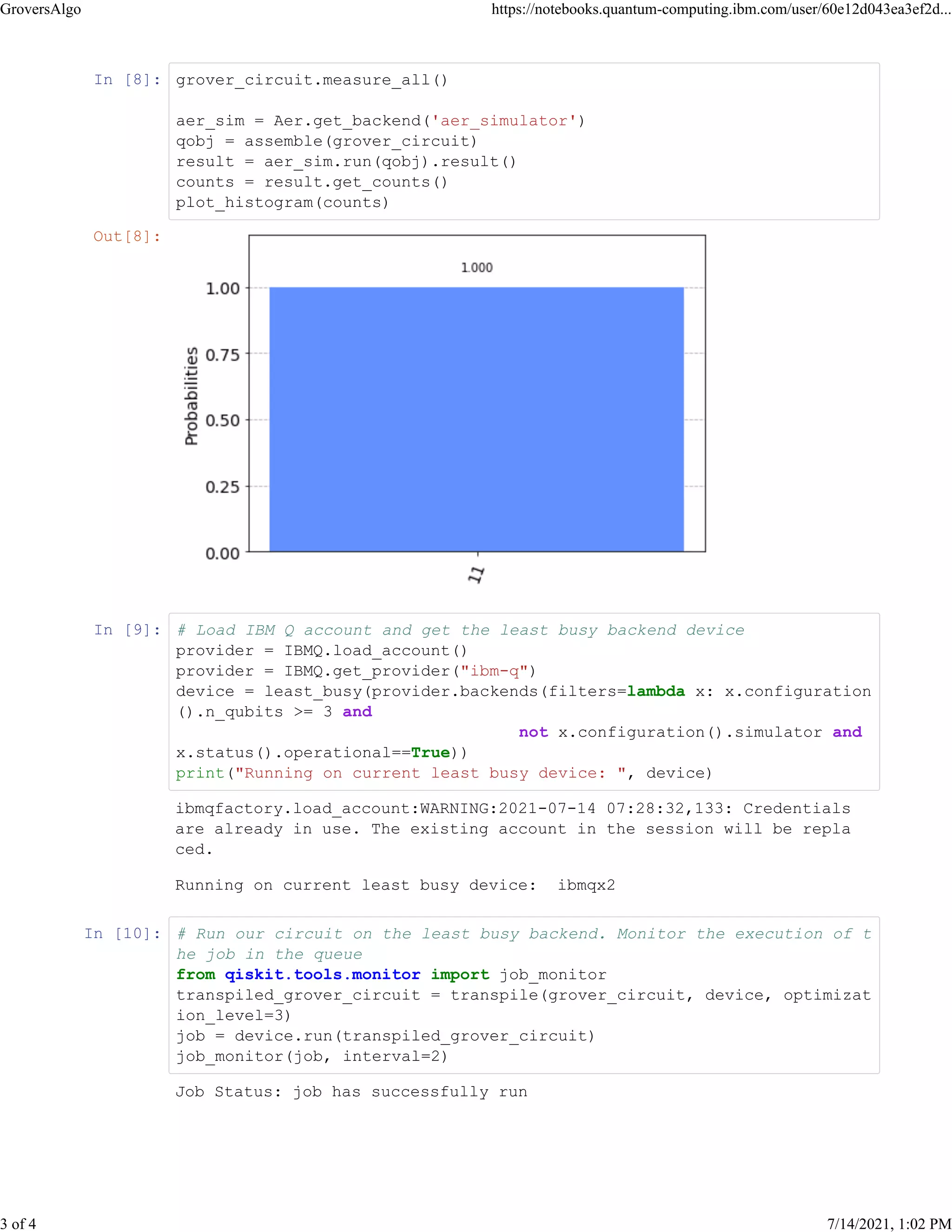 Grover's Algorithm | PDF | Programming Languages | Computing Grover's Algorithm | PDF | Programming Languages | Computing