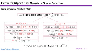 Quantum Search Algorithm | PPTX