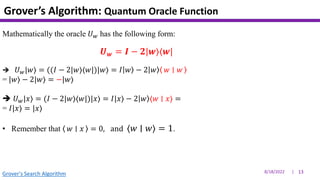 Quantum Search Algorithm | PPTX | Physics | Science
