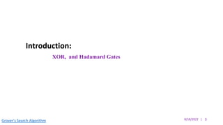 Quantum Search Algorithm | PPTX | Physics | Science