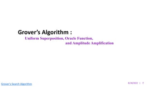 Quantum Search Algorithm | PPTX