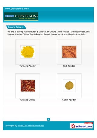 Grover Sons, Mumbai, Whole Spices | PDF