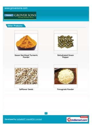 Grover Sons, Mumbai, Whole Spices | PDF
