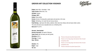 Grover zampa vineyards product portfolio with awards (1) | PDF