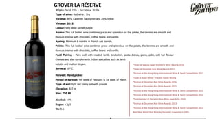 Grover zampa vineyards product portfolio with awards (1) | PDF