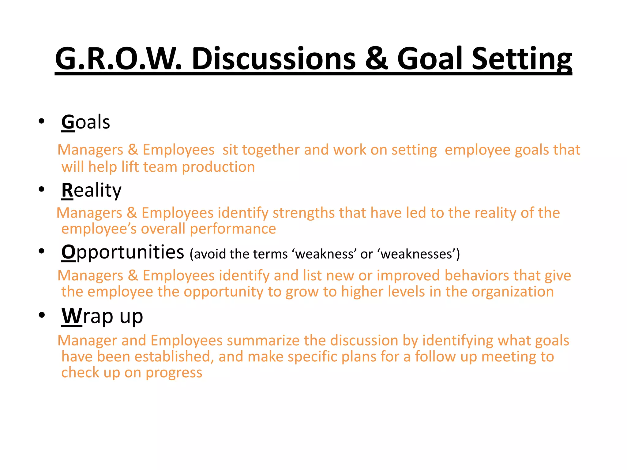 G.R.O.W. Discussions & Goal Setting | PPT