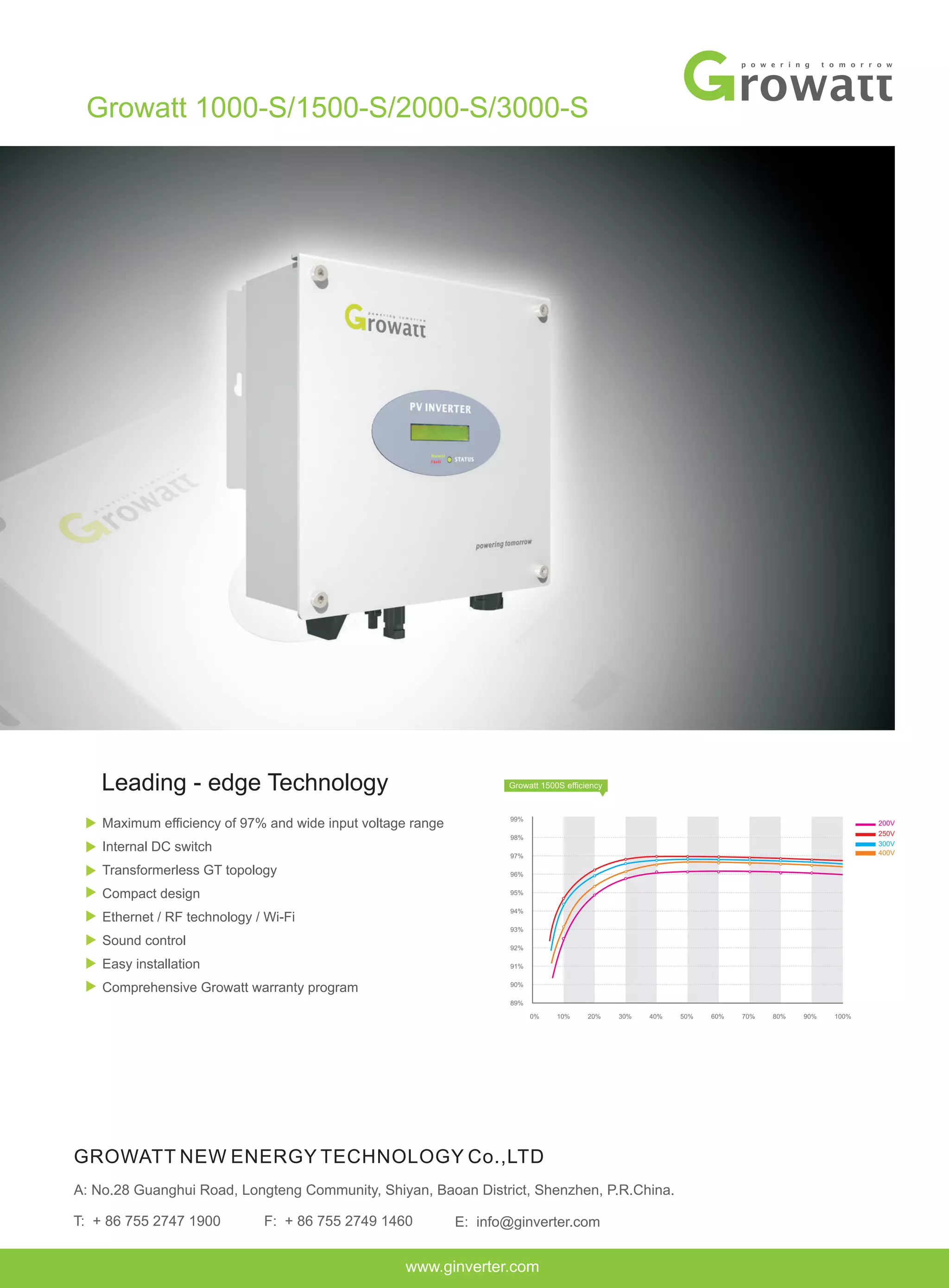 Growatt 1000s-3000s | PDF