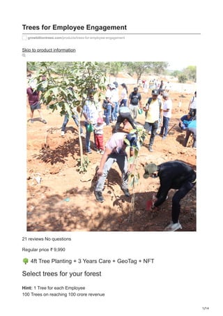 growbilliontrees.com-Trees for Employee Engagement.pdf | Indoor ...