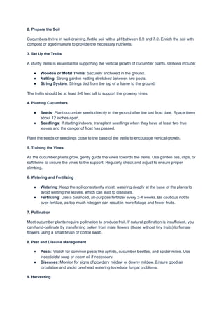 Grow Cucumber Vertically: A Simple Guide | PDF
