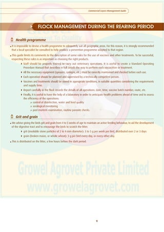 Growel' Commercial Layers Management Guide | PDF