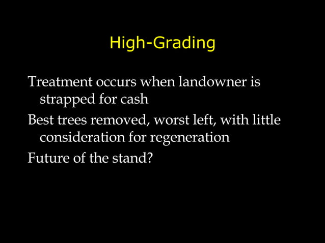 Growing and Tending Your Forest: An introduction to silviculture | PPT