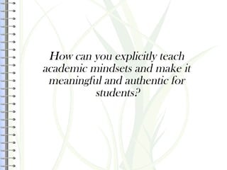 Growth Mindset During Project Based Learning | PDF